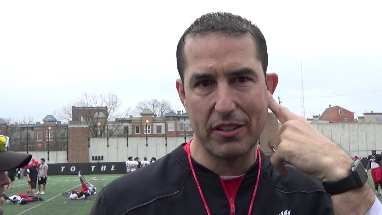 Luke Fickell Spring Practice 7 - YouTube