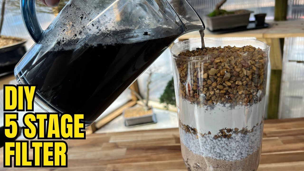 How To Make A FIVE Stage Water Filter | 2 Never Used Items - YouTube
