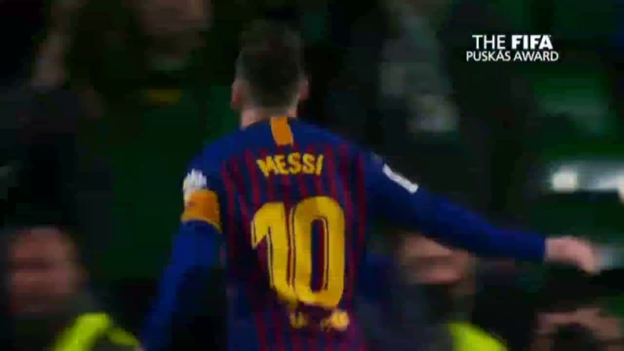 "Messi nominated for Fifa Puskas Award 2019" for the goal vs "real ...