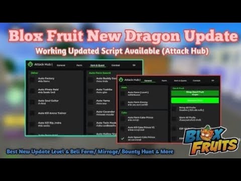 [Dragon Update] BLOX FRUIT Script 2024 AUTO FARM | RACE | BELI FARM ...