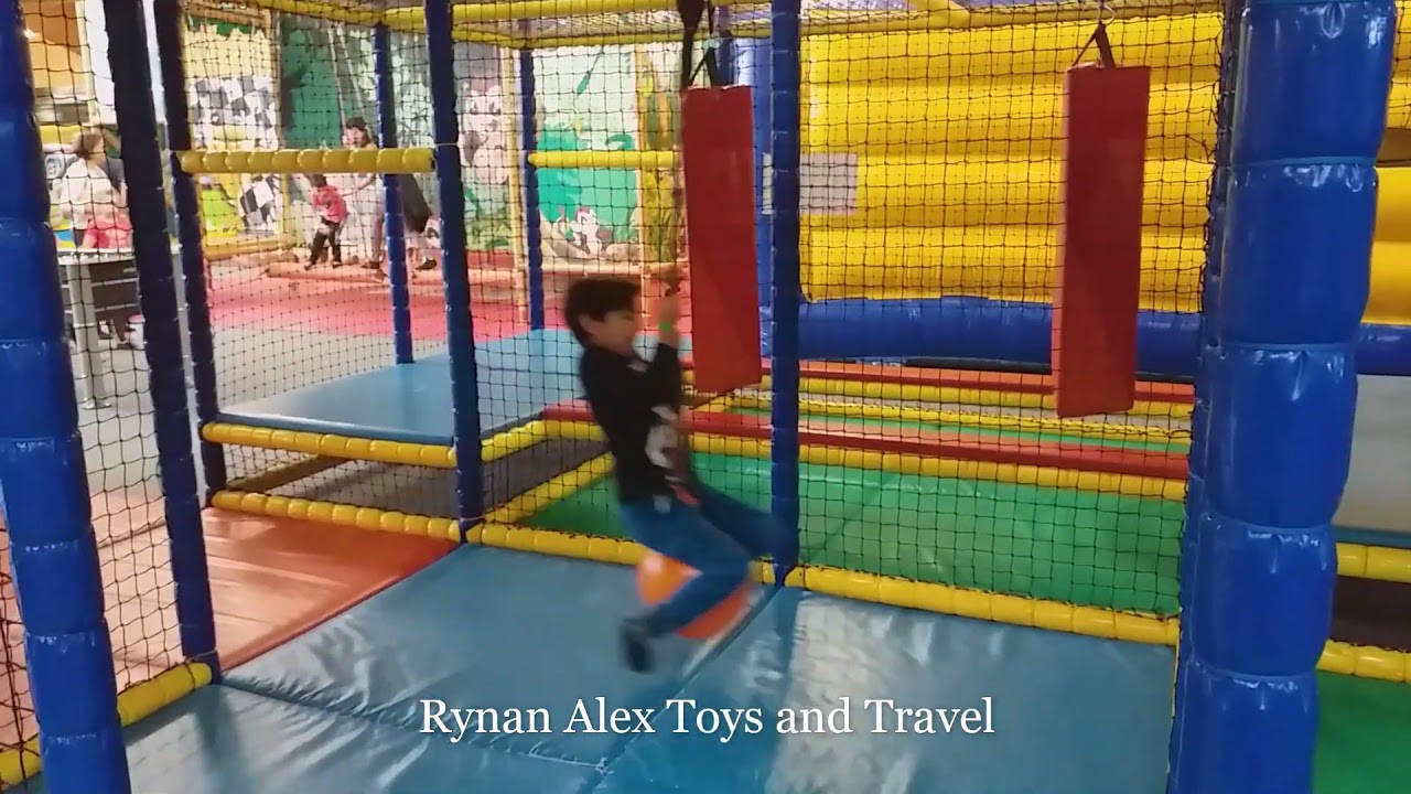 Enjoying Swingball at Indoor Playground - YouTube