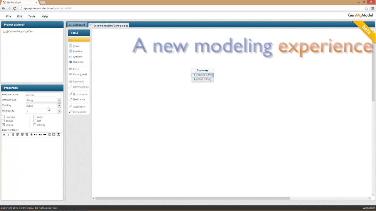 UML tool in the Cloud - GenMyModel - YouTube