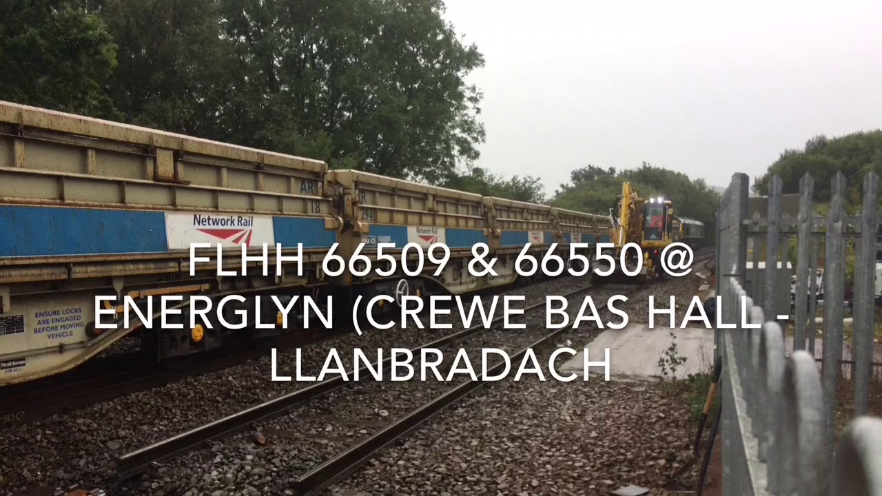 (HD) FLHH 66560 @ Caerphilly With A Network Rail Train And 66509 ...