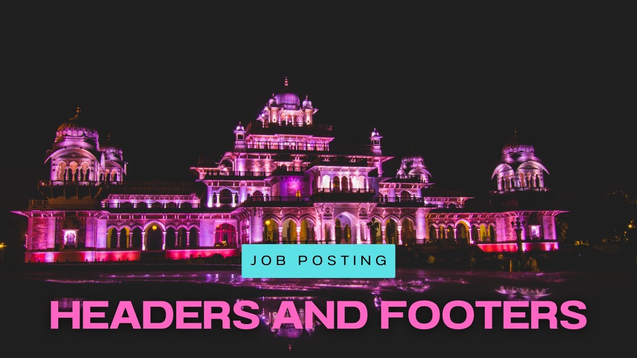 SAP SuccessFactors RCM Job Posting Headers and Footers - YouTube