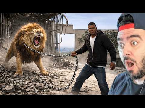 FRANKLIN EVININ BAHÇESINE ASLAN ALDI - GTA 5 MODS