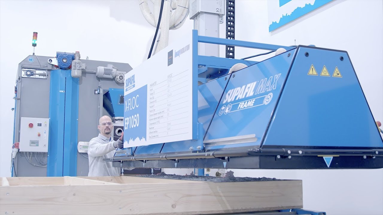 Dämmen mit SUPAFIL MAX Frame und Einblasplatte - YouTube