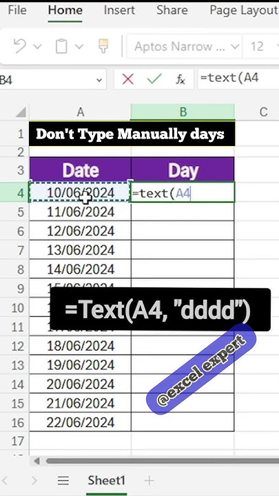 Don T Type Manually Days In Excel Exceltips Exceltricks Exceltutorial Shortsfeed Youtube