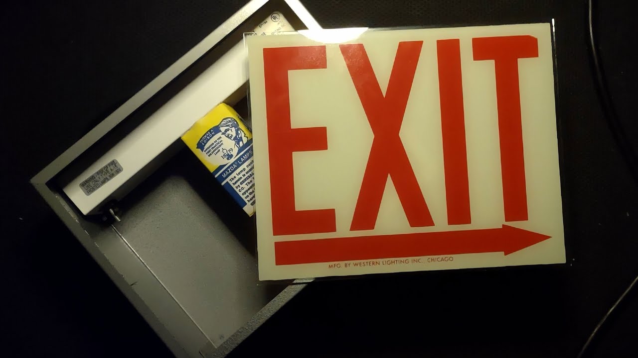 Unboxing Chicago code Western CH-6 EXIT sign - YouTube