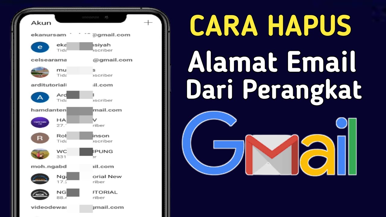 Cara Menghapus Alamat Email Dari Perangkat - YouTube