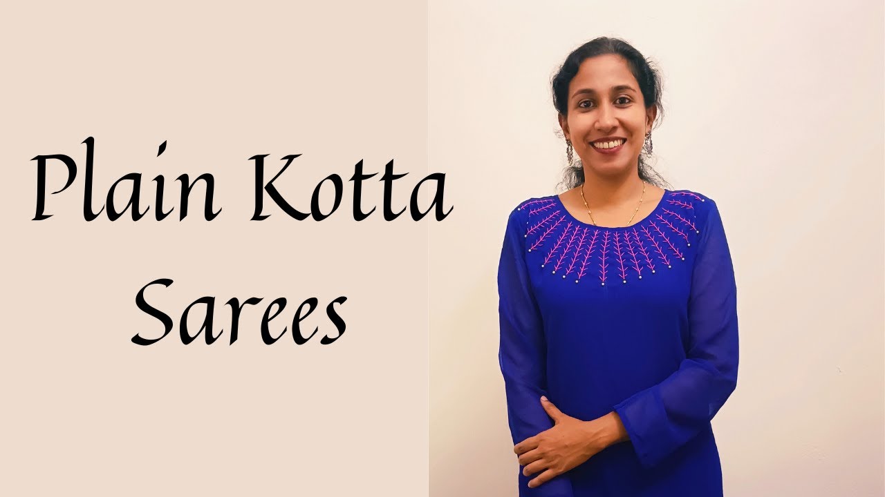 Plain Materials | Both Cotton Check Kotta And Silky Kotta Sarees - YouTube