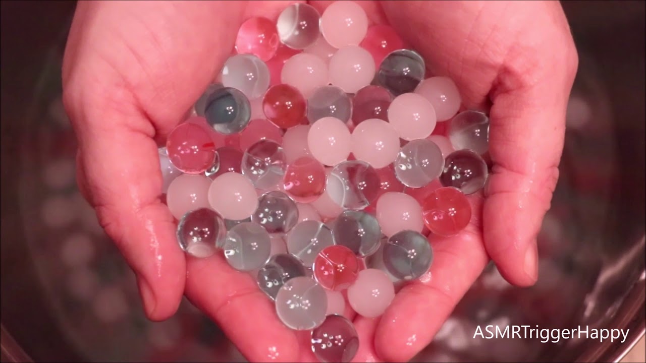 Playing with Water Beads and Cubes (ASMR) (Binaural) - YouTube