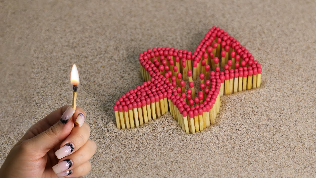 Matchstick Chain Reaction Vs domino Amazing Experiment - YouTube