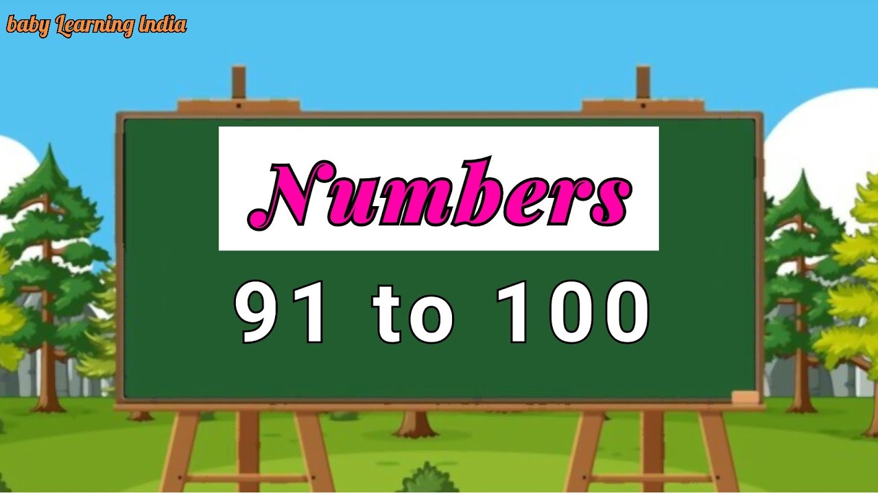 Learn Numbers|Numbers from 91 to 100@babylearningindia - YouTube