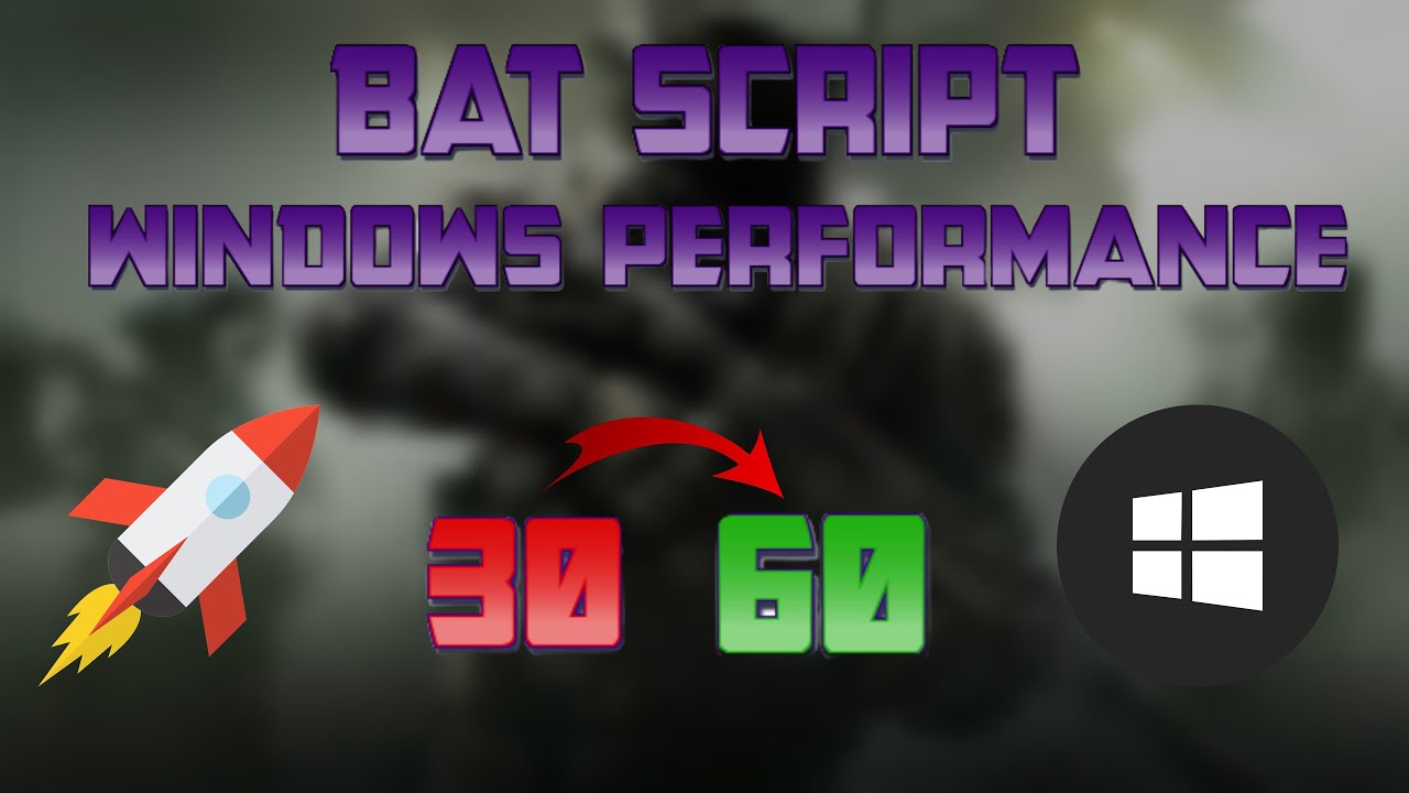 ⫷ Melhor BAT SCRIPT para MAIS FPS em jogos e WINDOWS BOOSTER (+100 FPS ...