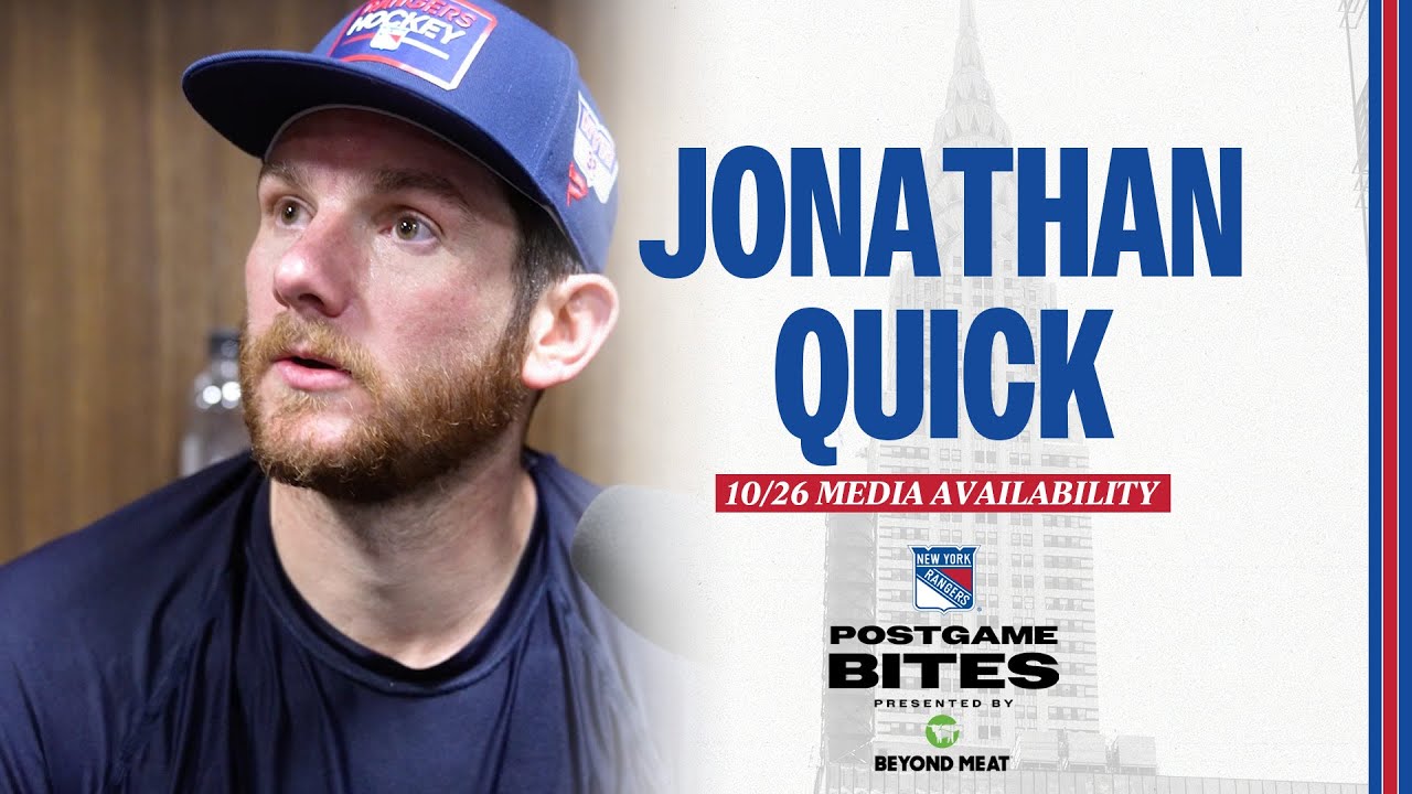 NYR @ EDM: Jonathan Quick Postgame Media Availability | October 26 ...