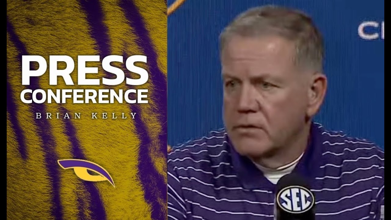 Brian Kelly after LSU football's 50-30 SEC Championship loss to the ...