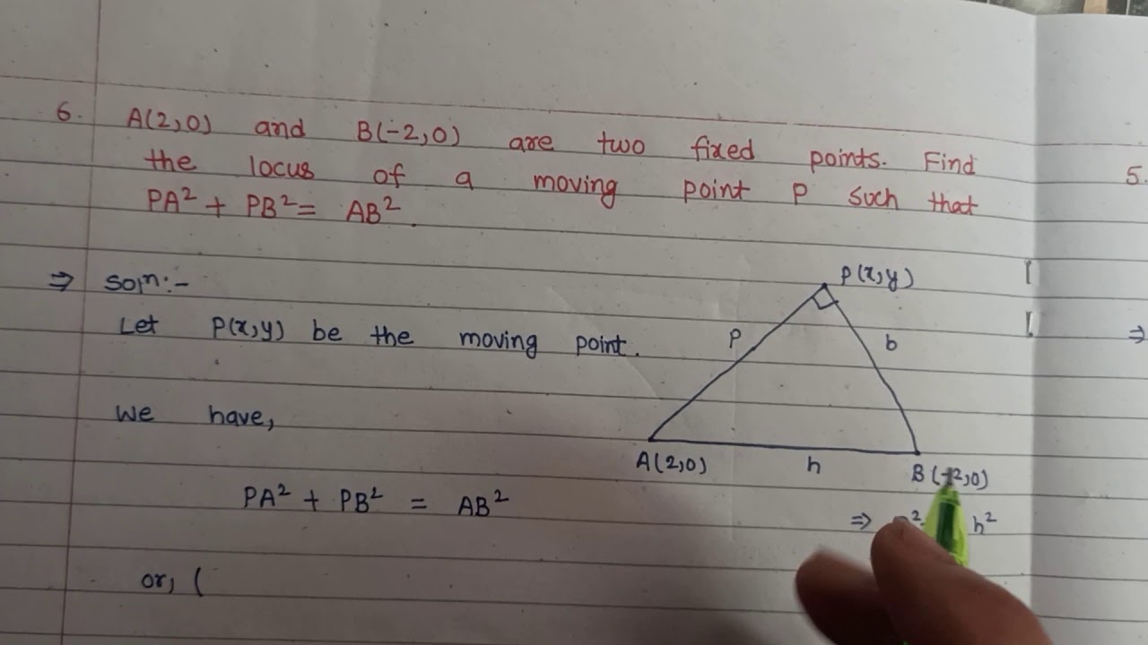Locus of moving point long questions 6 - YouTube