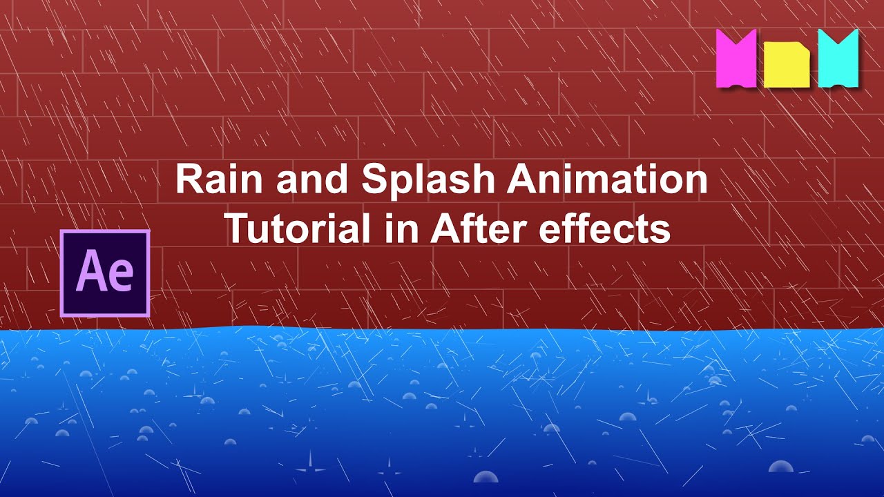 Rain and Splash Animation in After Effects | After Effects Tutorial ...