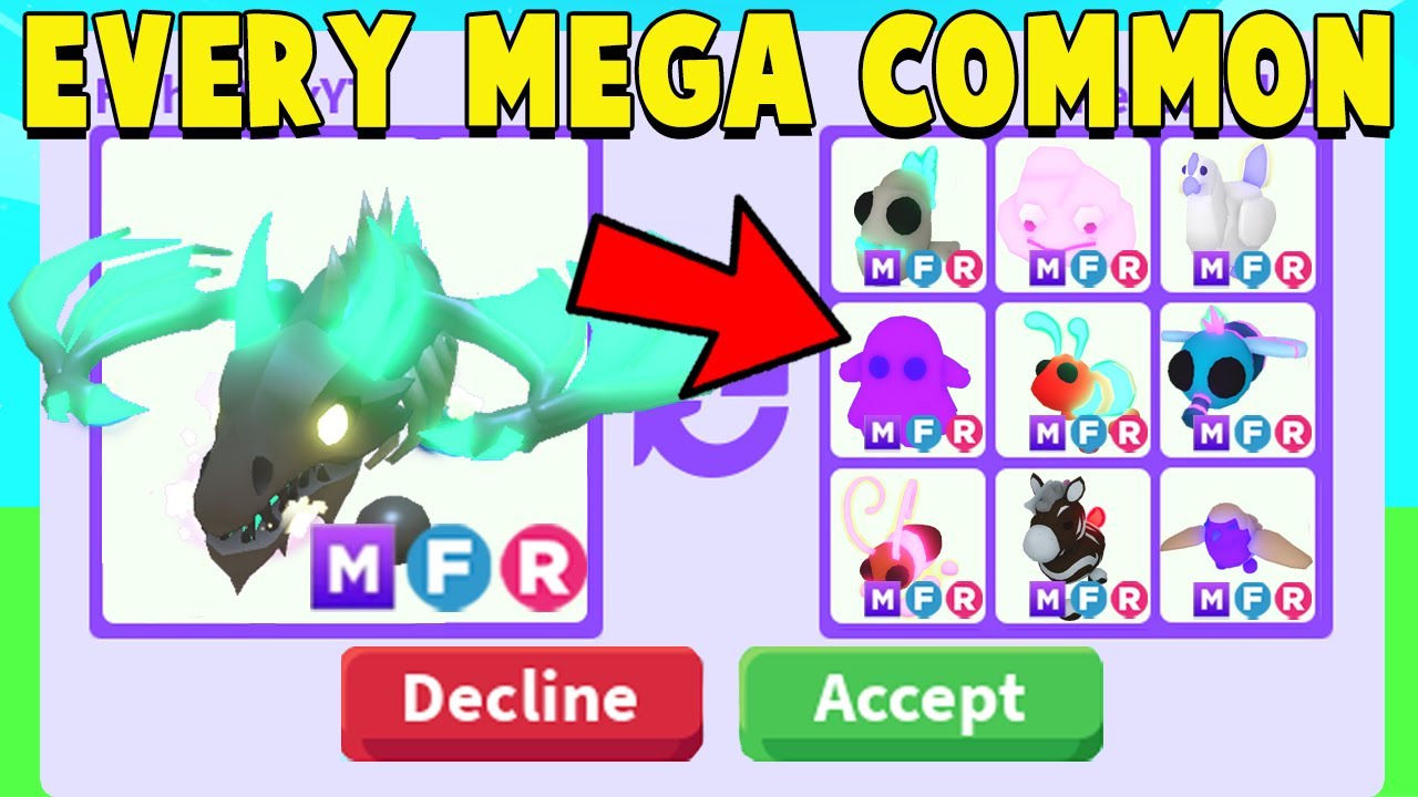 Trading for EVERY MEGA COMMON in 24 Hours! (Adopt Me) - YouTube