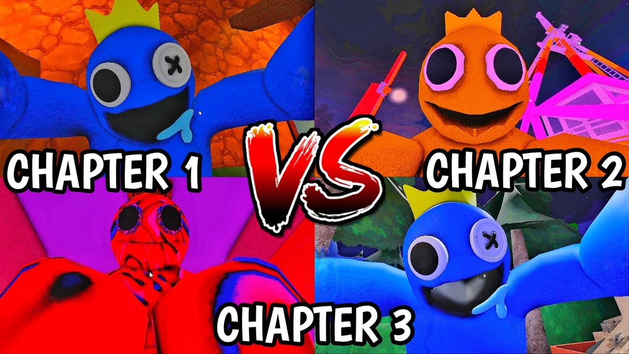 Rainbow Friends 1 VS Rainbow Friends 2 VS Rainbow Friends 3 Fangame ...
