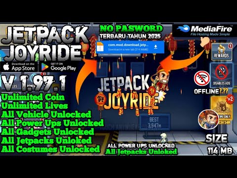 JETPACK JOYRIDE MOD TERBARU VERSI 1.97.1 TERBARU TAHUN 2025 - YouTube