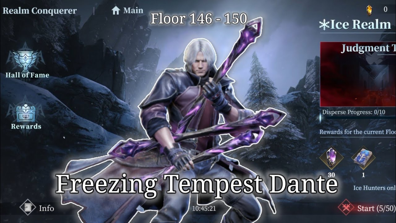 Ice Realm Floor 146 - 150 | Dante Freezing Tempest | Devil May Cry ...