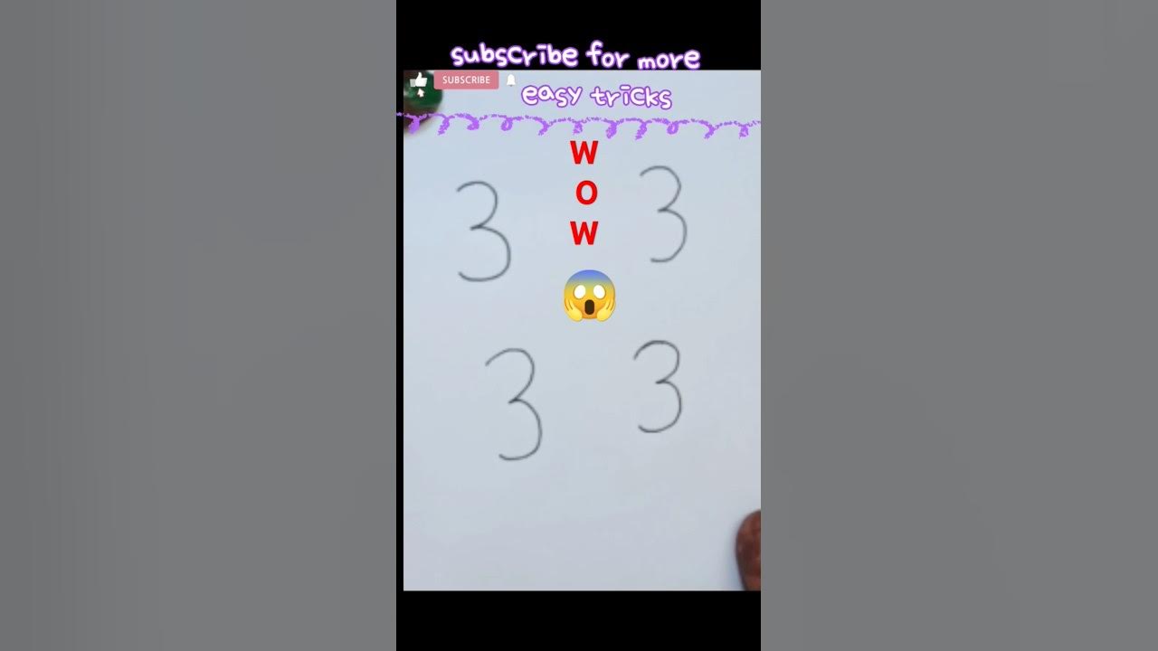 How to draw with numbers /Easy Drawing/Drawing - YouTube