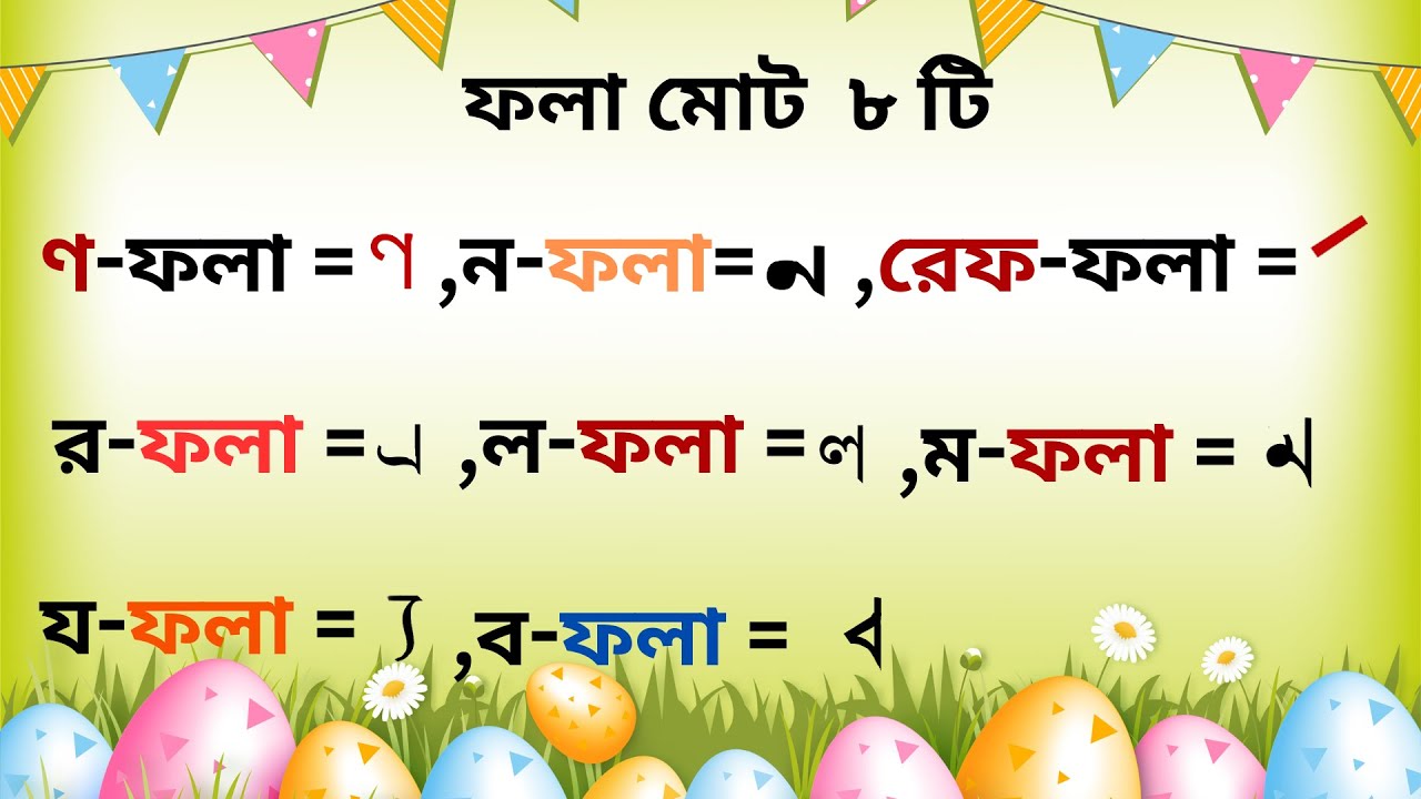ফলার উচ্চারণ ও ব্যবহার || ফলা || সহজে বাংলা ফলা শেখা || Bangla Fola ...