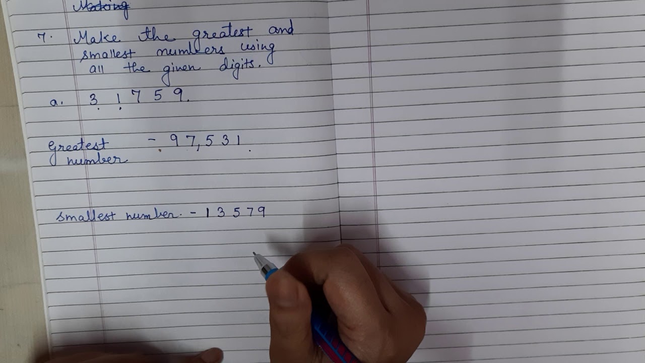 Greatest and Smallest Digit in Large numbers - YouTube