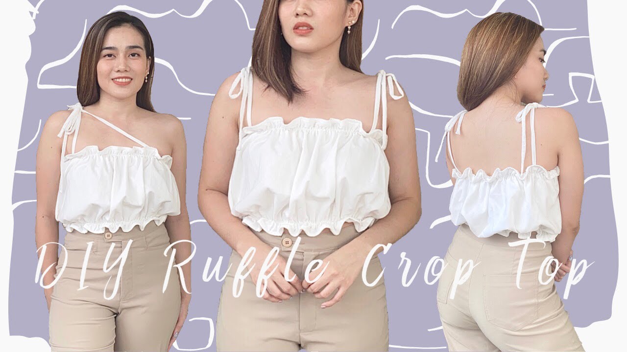 Easy DIY | How to make a Ruffle Crop Top - YouTube