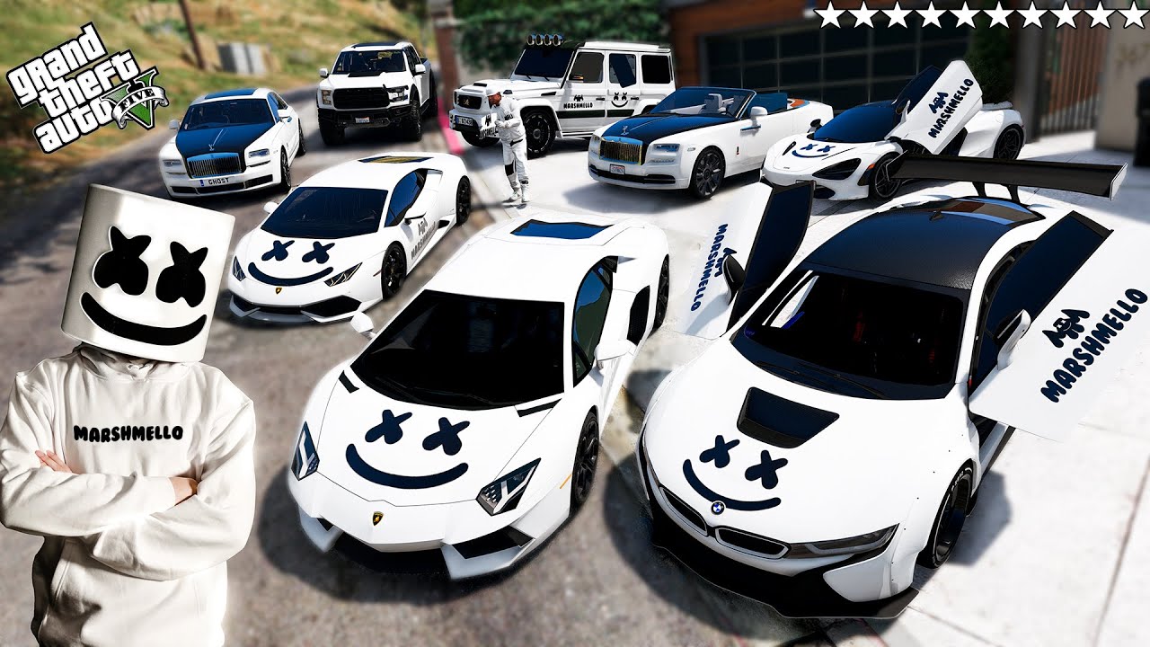 GTA 5 - Stealing Marshmello's Luxury Cars With Franklin | (Real Life ...