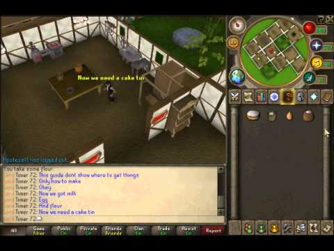 Runescape newbie guide-How to make a cake! - YouTube