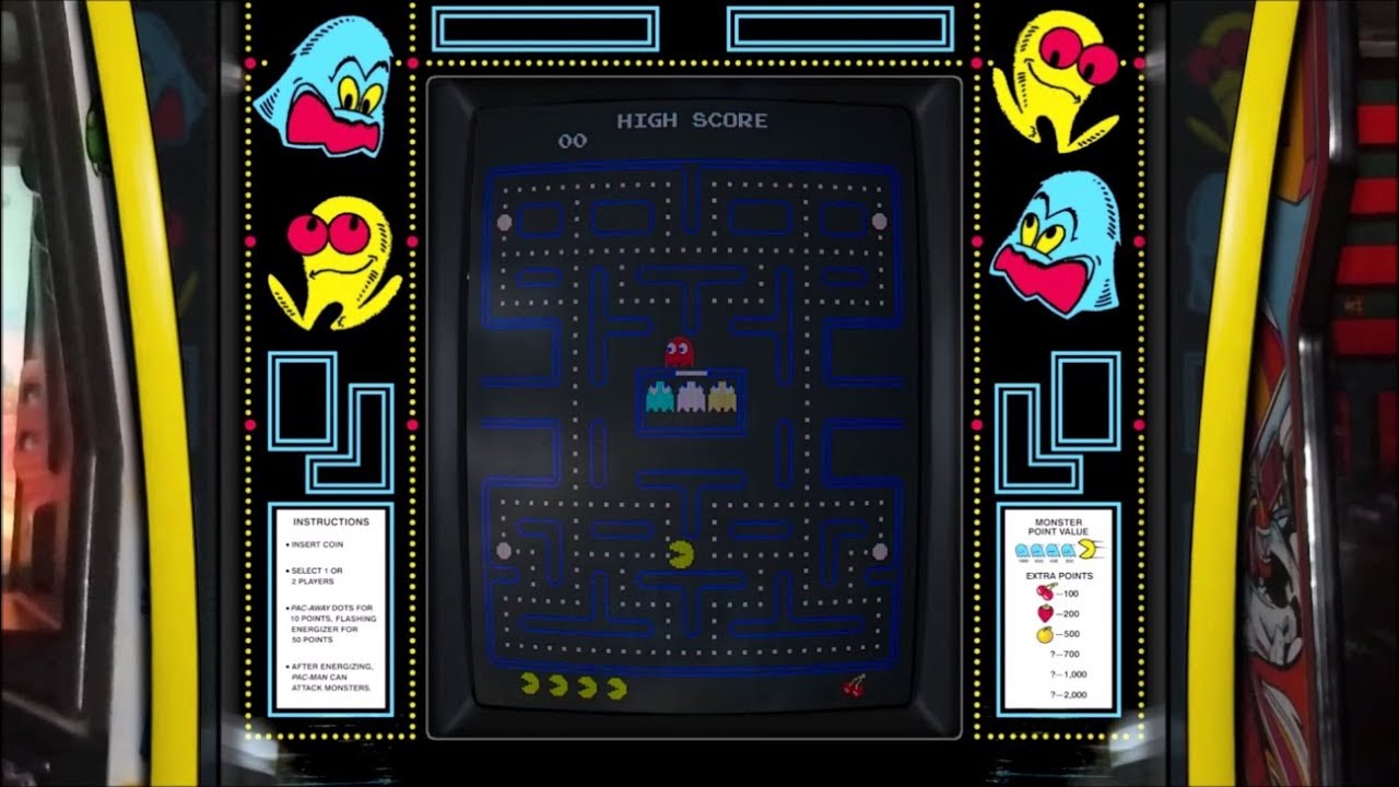 Pac-Man - Realistic Arcade Bezels for Mame - YouTube