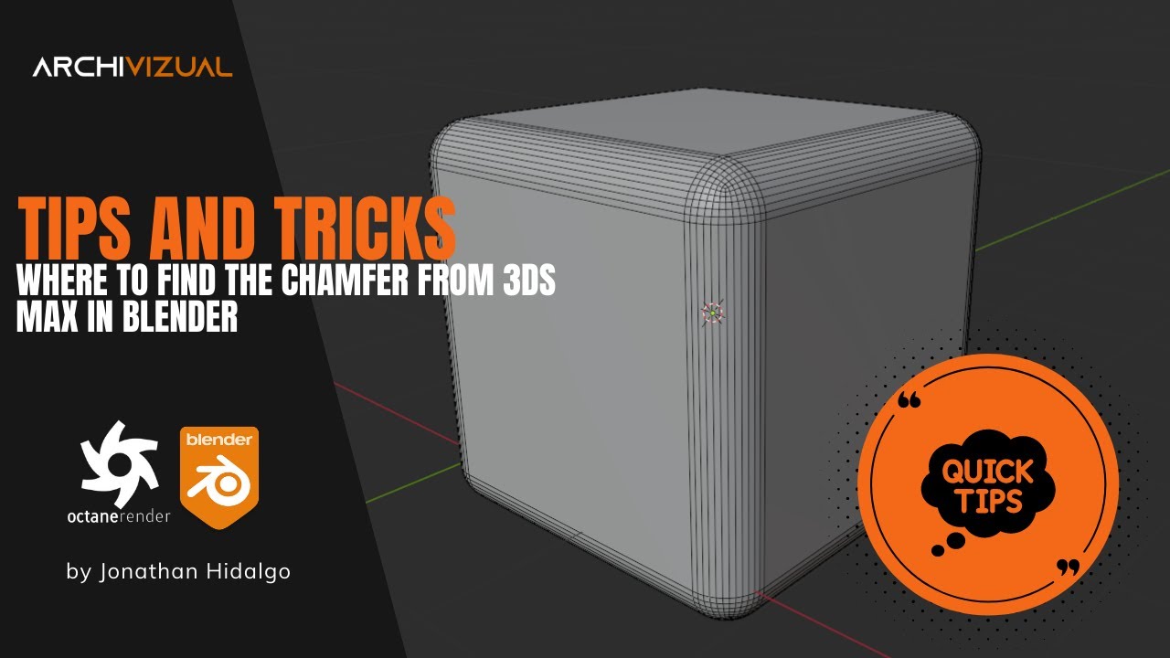 Where to find the Chamfer from 3Ds Max in Blender - YouTube