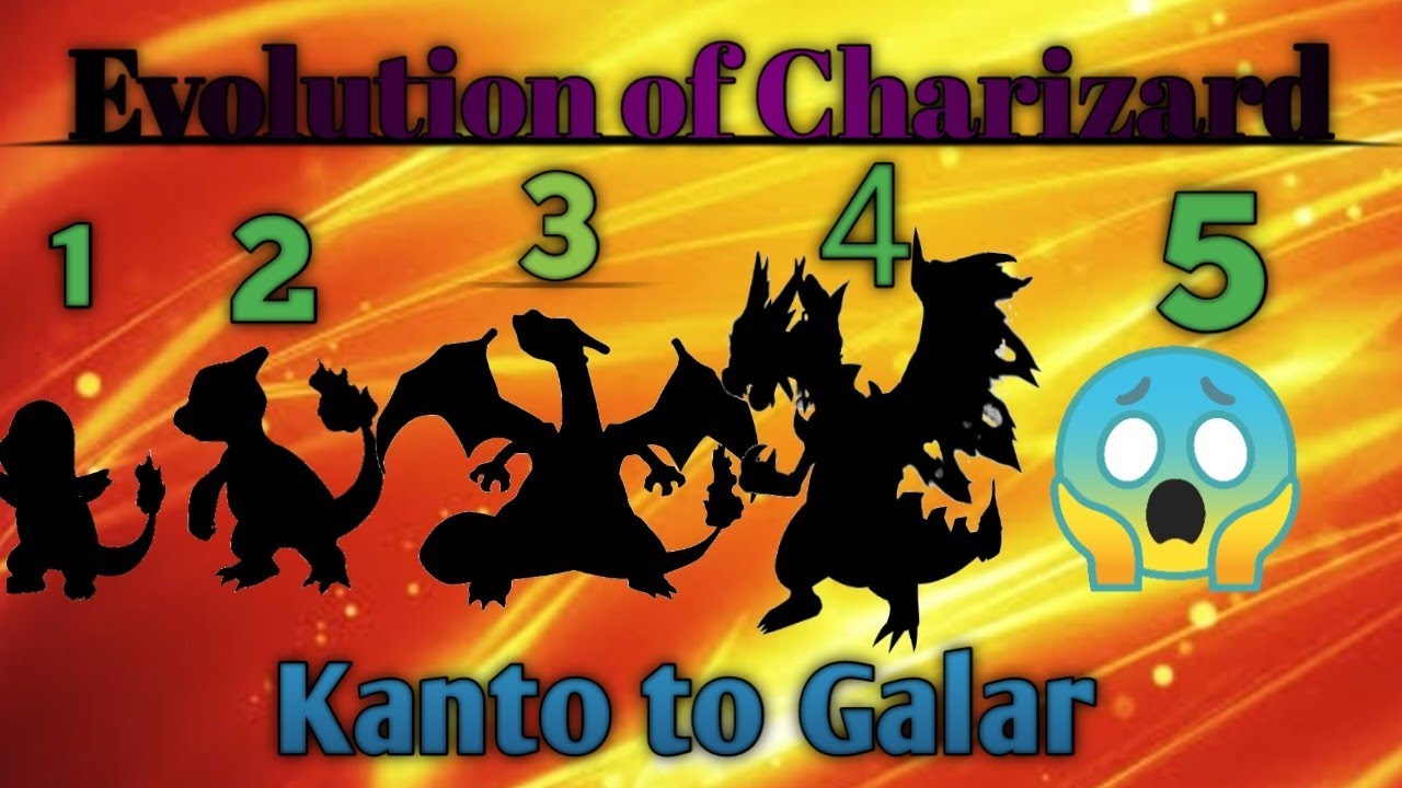Evolution of Charizard Kanto to Galar region, Pokemon evolution video ...