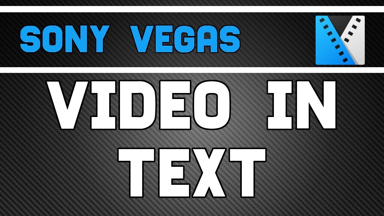 Video In Text | Sony Vegas Pro Tutorial - YouTube
