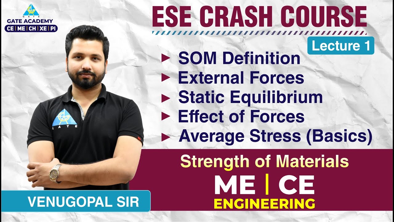 ESE CRASH COURSE | Lecture 01 | SOM Definition | External Forces ...