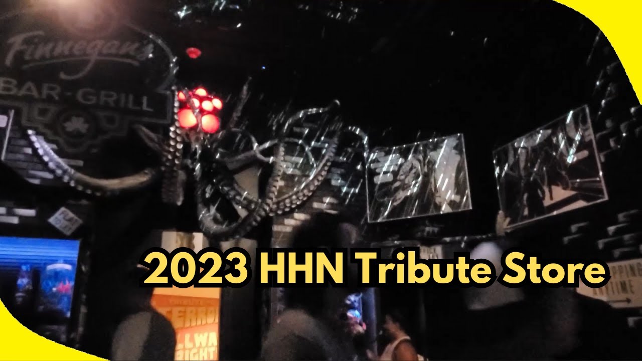 Can I touch it? I 2023 HHN Tribute Store Walk Through and Merch - YouTube
