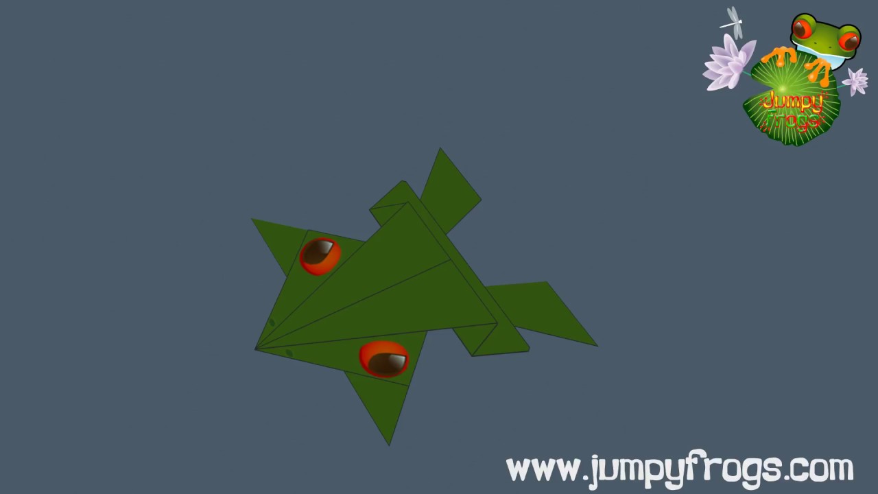Origami Frog Jumpy Frogs - YouTube