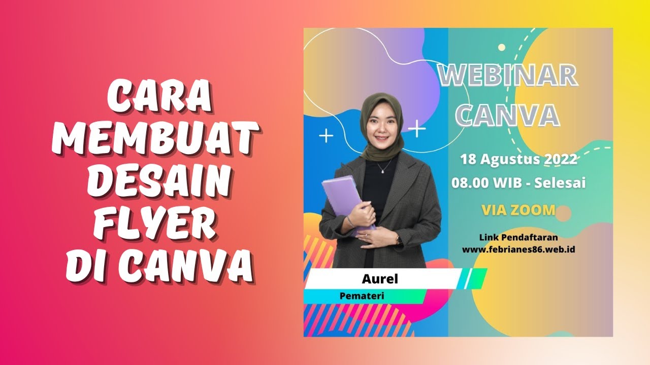 cara membuat desain flyer menarik dengan canva - YouTube