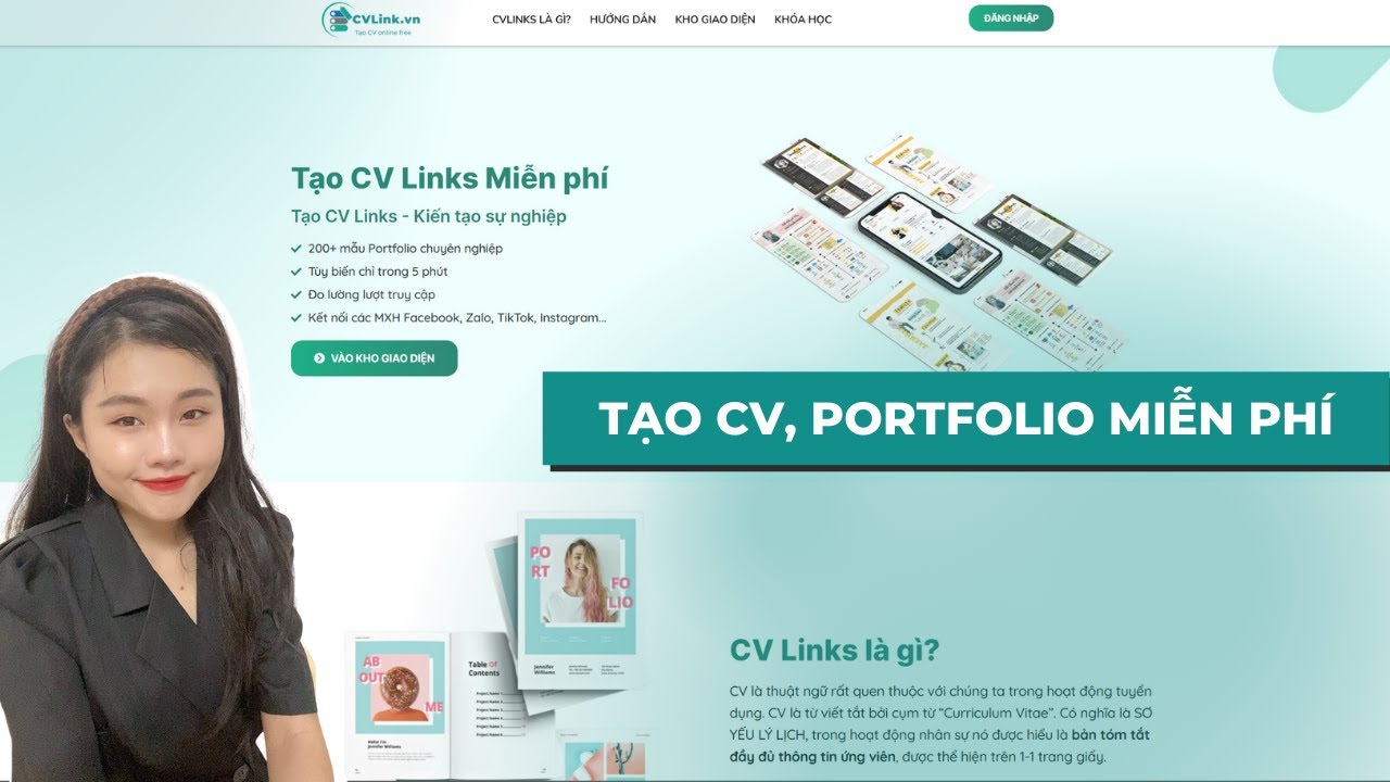 Tạo Cv, Portfolio miễn phí với CVLink.vn - SimplePage.vn - YouTube