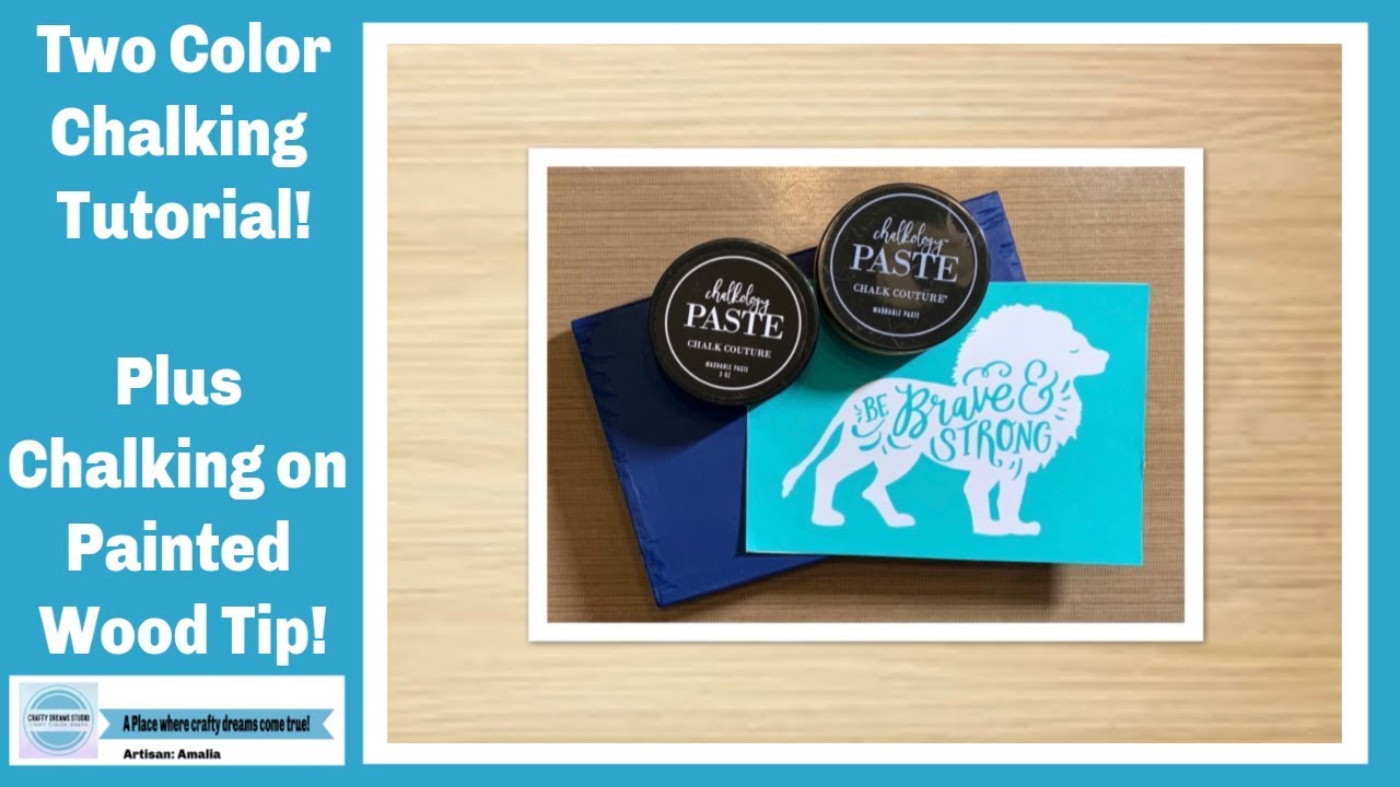 Two Color Chalking Plus Painted Wood Tip - YouTube