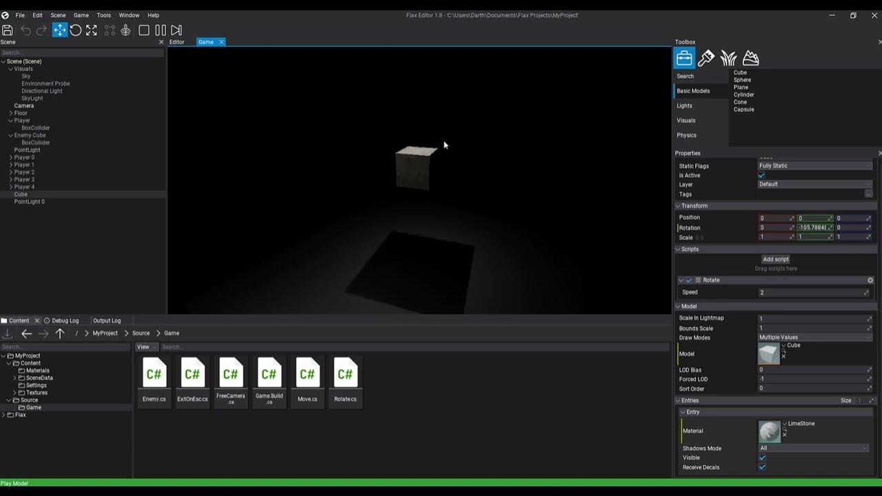 Flax Engine: The Basics Of Rotating & Moving Actors With Code - YouTube
