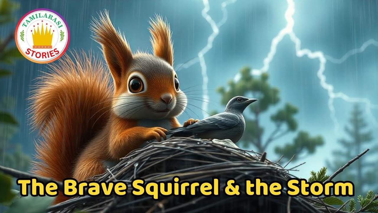 The Brave Squirrel And The Storm in English | Tamilarasi Stories - YouTube