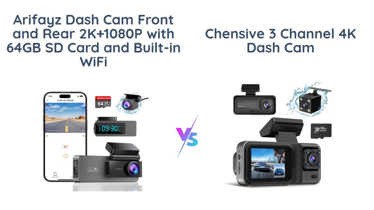 3 Channel 4K Dash Cam vs 2K+1080P Front and Rear, Night Vision! 🚗💥 ...
