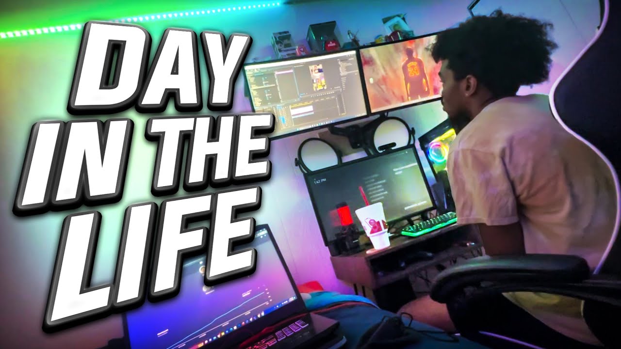 A PRODUCTIVE Day In The Life Of A Streamer & Youtuber! - YouTube