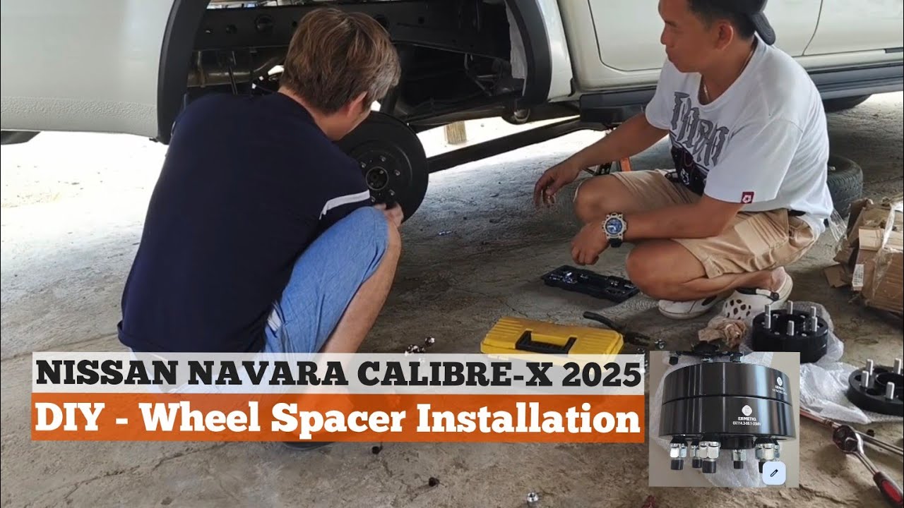 NISSAN NAVARA - DIY Wheel Spacer/Extender Installation. - YouTube