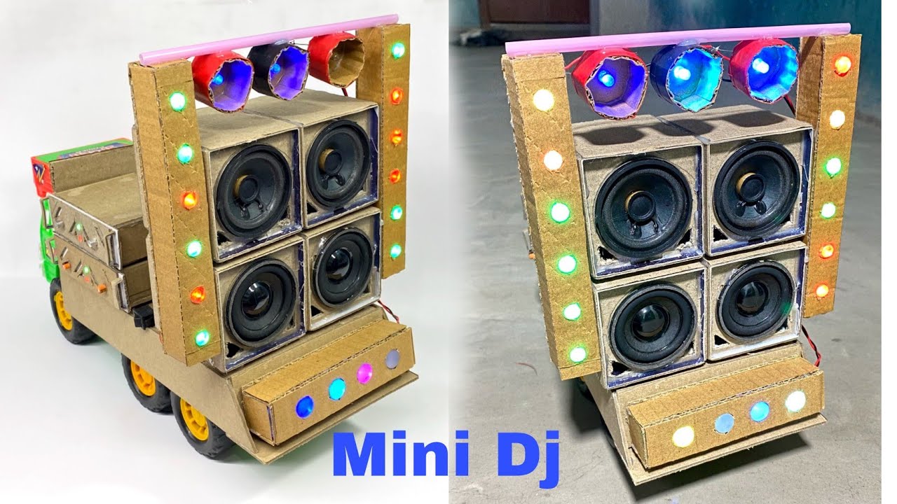 How To Make Tractor Dj With Dj Box | Tractor Dj With Light | Small Dj ...