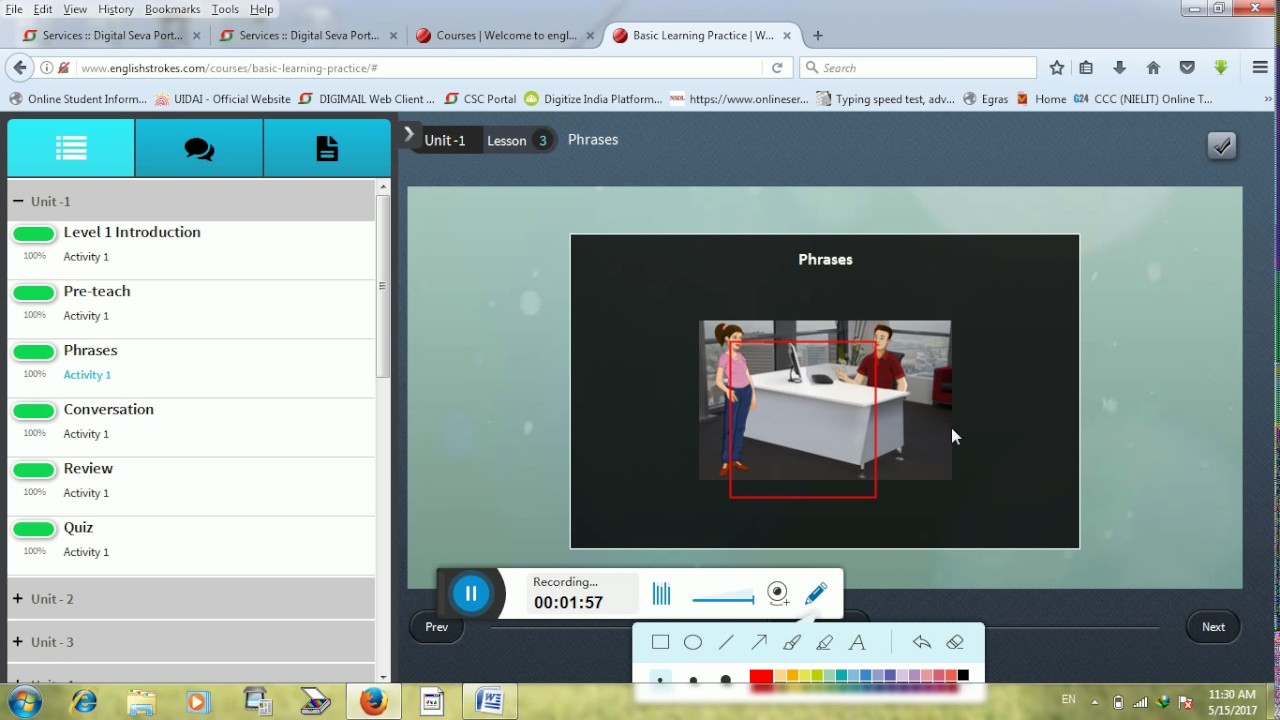 New CSC Portal how to learn basic English Learning - YouTube