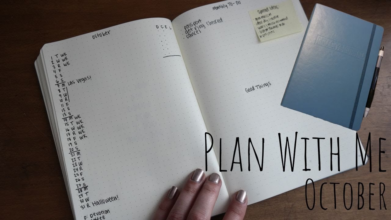 Minimalist BUJO Setup October Plan With Me 2019 YouTube Minimalist BUJO Setup October Plan With Me 2019 YouTube